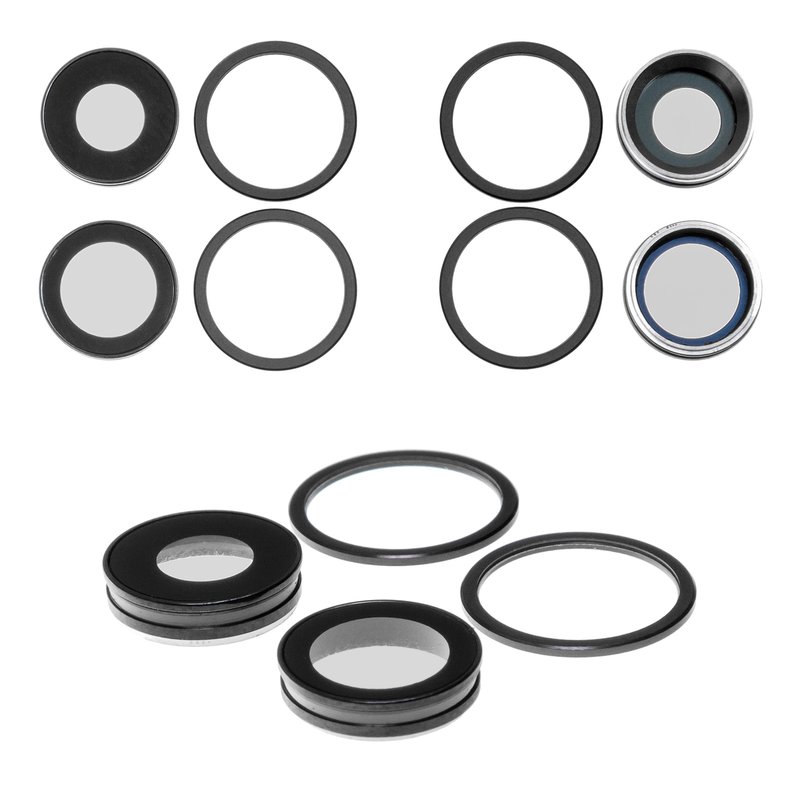 Camera Lens compatible with iPhone 11, (black, with frames, set 4 pcs ...
